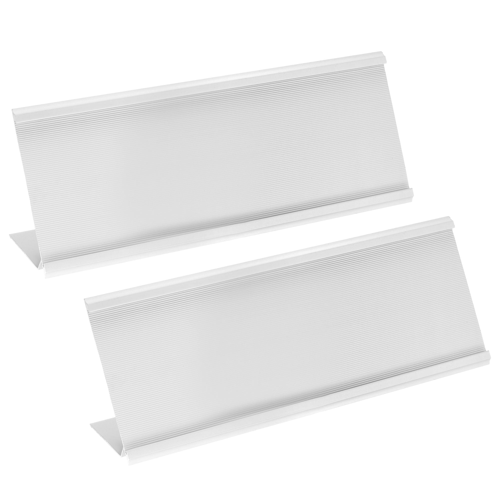3x9.4inch Aluminum Name Plate Holder, 2 Pcs L Type for Desk Sign Holder ...