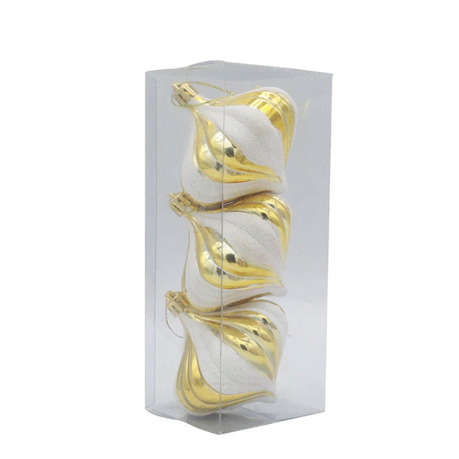 3xChristmas Threaded Onion Balls Ornaments for Tree Shatterproof ...