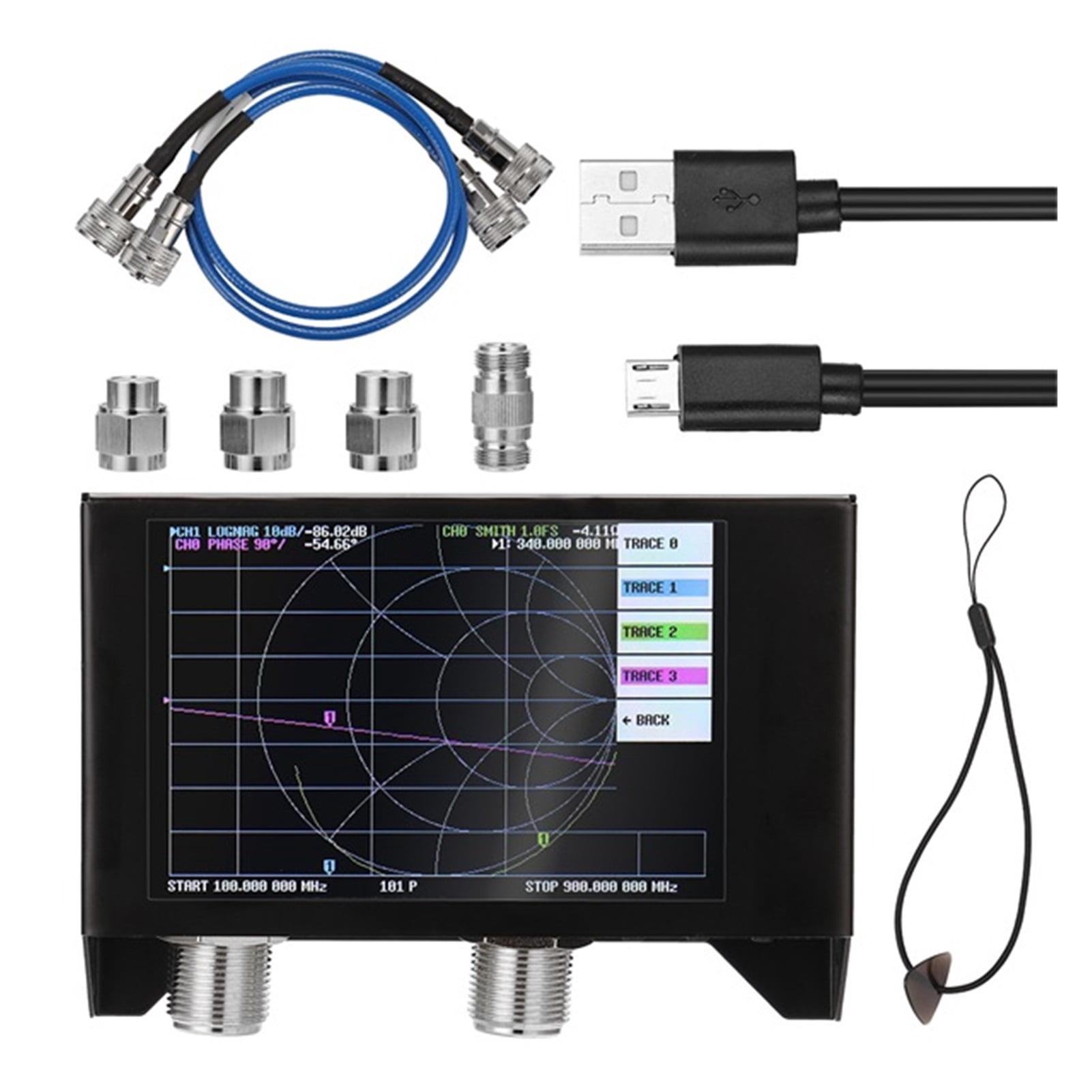 4.0/4.3 Inch Screen 3G Vector Network Analyzer SAA-2N VNA V2 Antenna ...