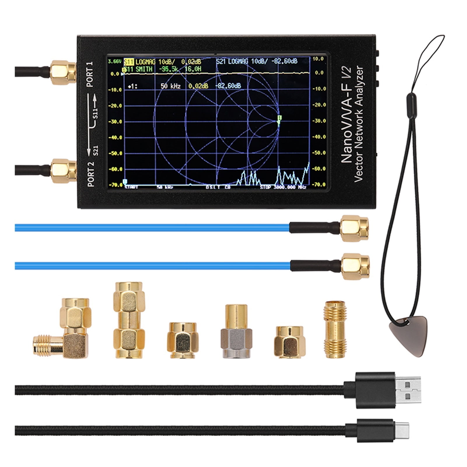 4.0/4.3 Inch Screen 3G Vector Network Analyzer SAA-2N VNA V2 Antenna Analyzer Shortwave HF VHF ...