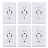 4.0 Amp Dual USB Ports with Smart Chip 15 Amp Duplex Tamper Resistant ...