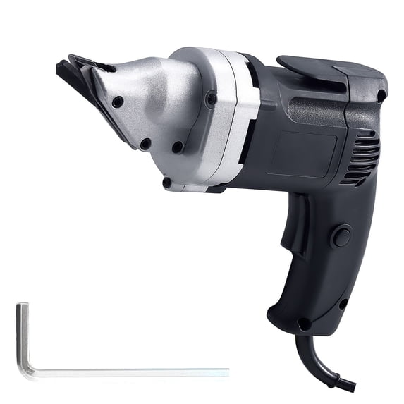 4.0 Amp Electric Metal Shear 360° Swivel Head, Variable Speed Cuts 18GA ...