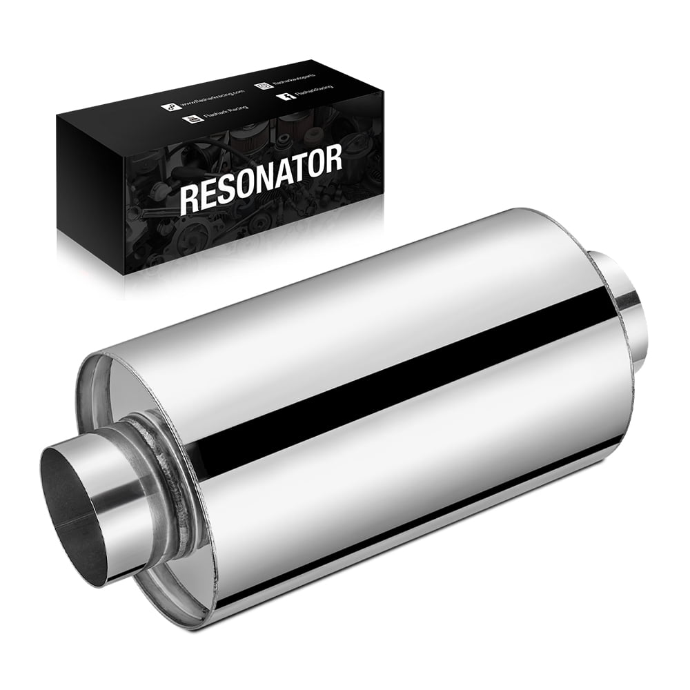 4.0 in. Inlet, 18 in. Overall Exhaust Resonator 12 in. Body, 8 in ...