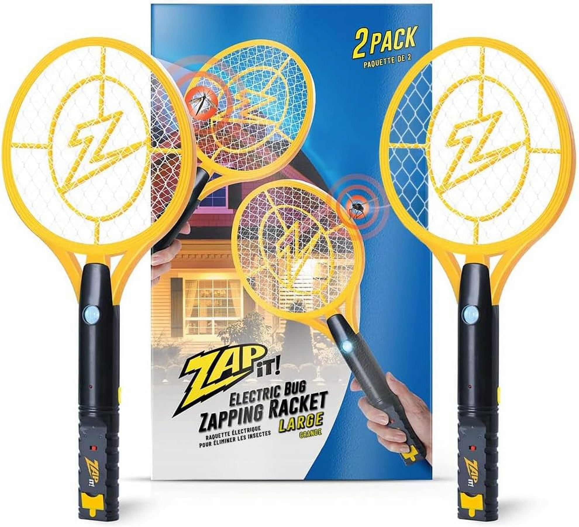 4,000 Volt Electric Handheld Bug Zapper Swatter - USB Rechargeable ...