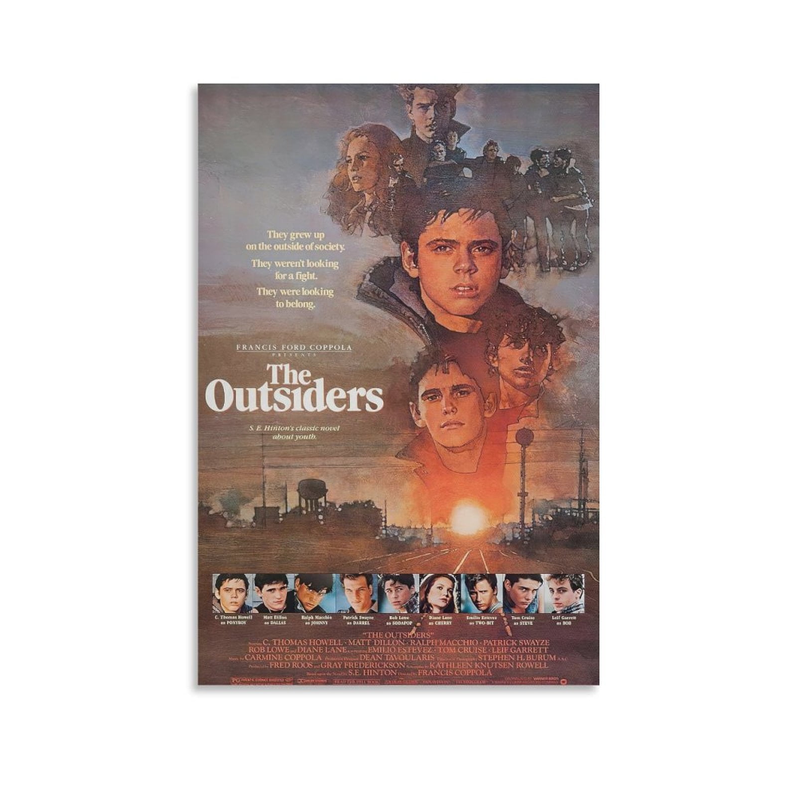 4-013-The Outsiders Poster SE Hinton Classic Film Artwork Youth Themes ...