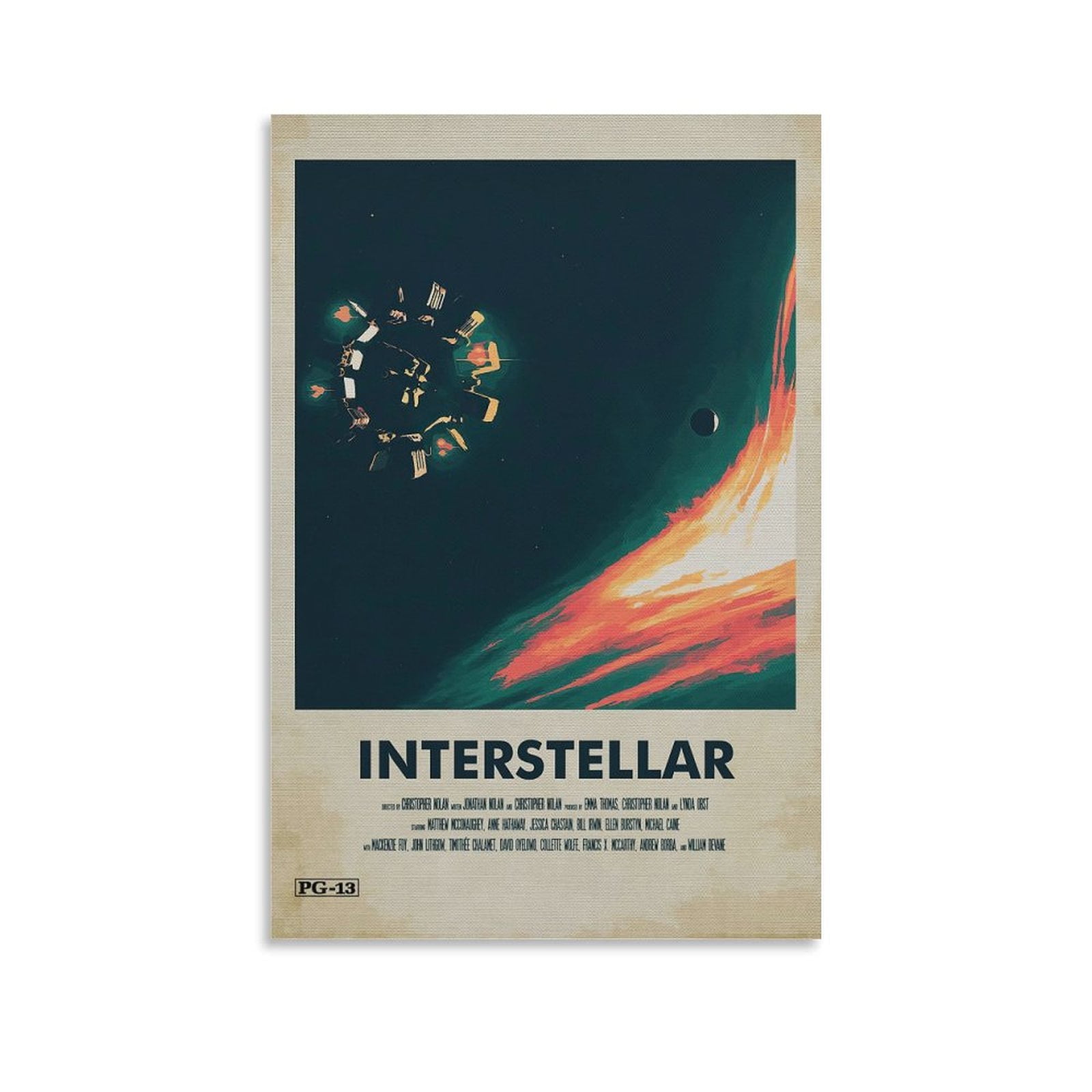 4-062-Interstellar Movie Poster Sci-Fi Film Posters Wall Art Painting Canvas Gift Living Room ...
