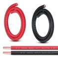 4/0AWG 5FT Red & Black Pure Copper Electrical Wire for Automotive Solar ...