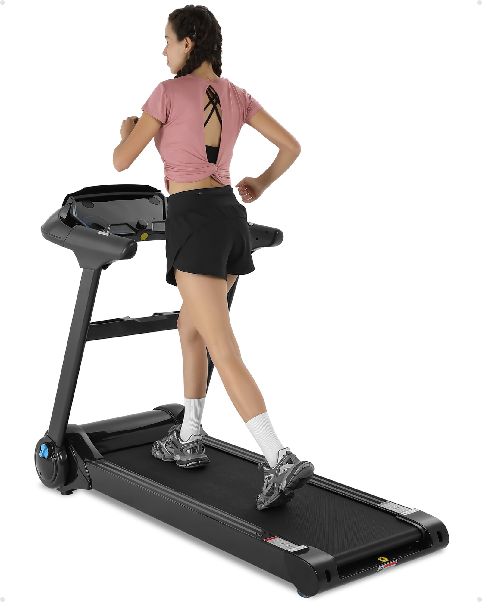 4.0HP Folding Treadmill, [0.6-8.7 MPH] [Max 400LBS] [No Assembly ...