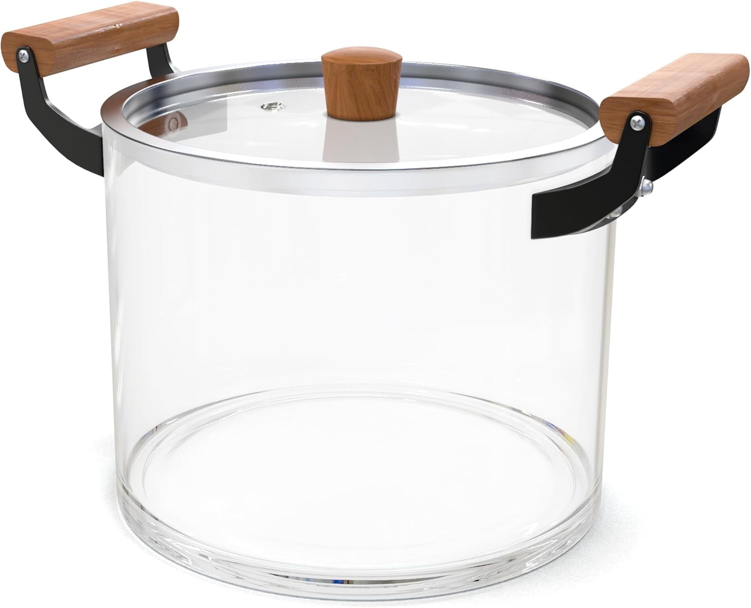 4.0L Glass Pot - glass cooking pot, clear pot for cooking with Wooden ...