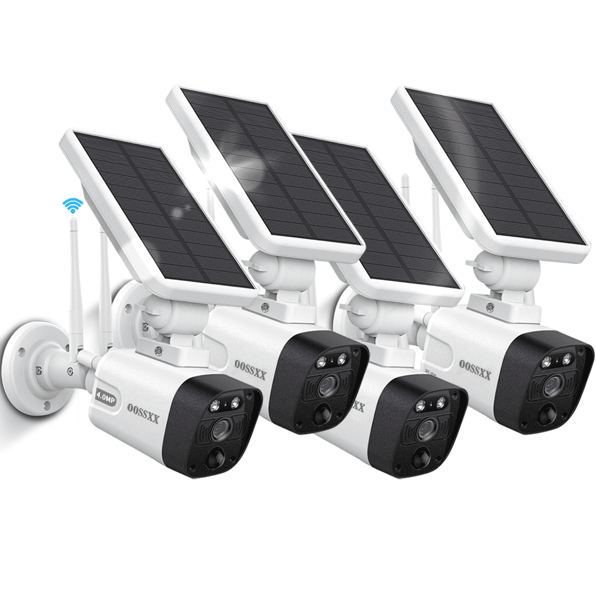 OOSSXX 4MP 130° Lens Wireless Solar Security Camera with 2 Way Audio ...