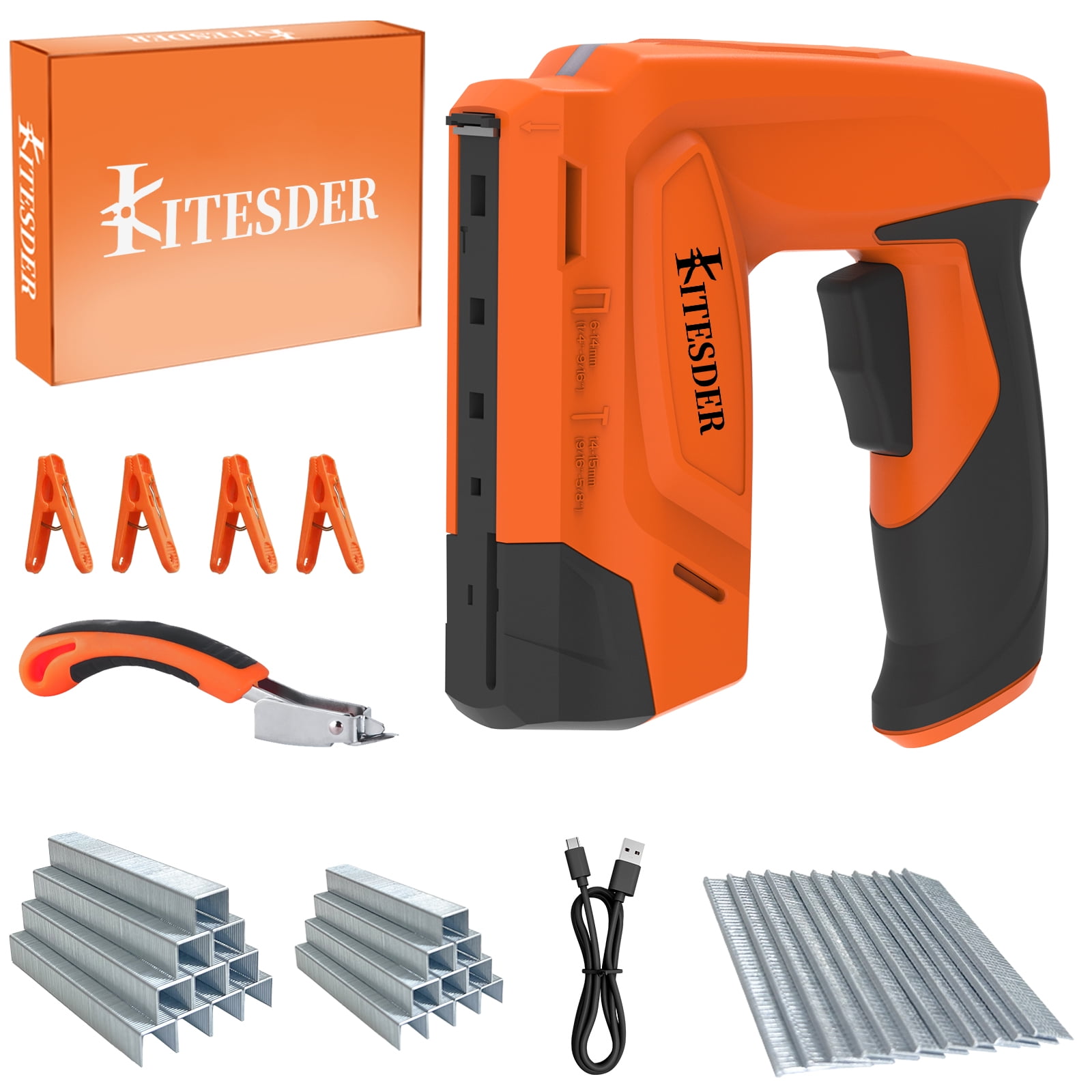 4.0V Cordless Mini Staple Gun 90 Shots Per Minute 100 Capacity Compact ...