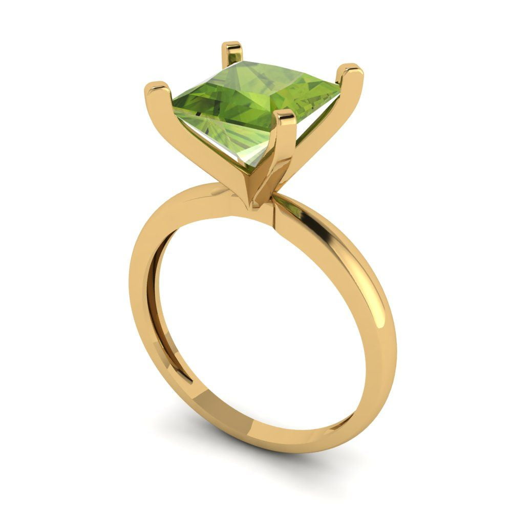 4.0ct SQ Emerald Cut Blue Sapphire 14k Yellow Gold Engraving Statement ...