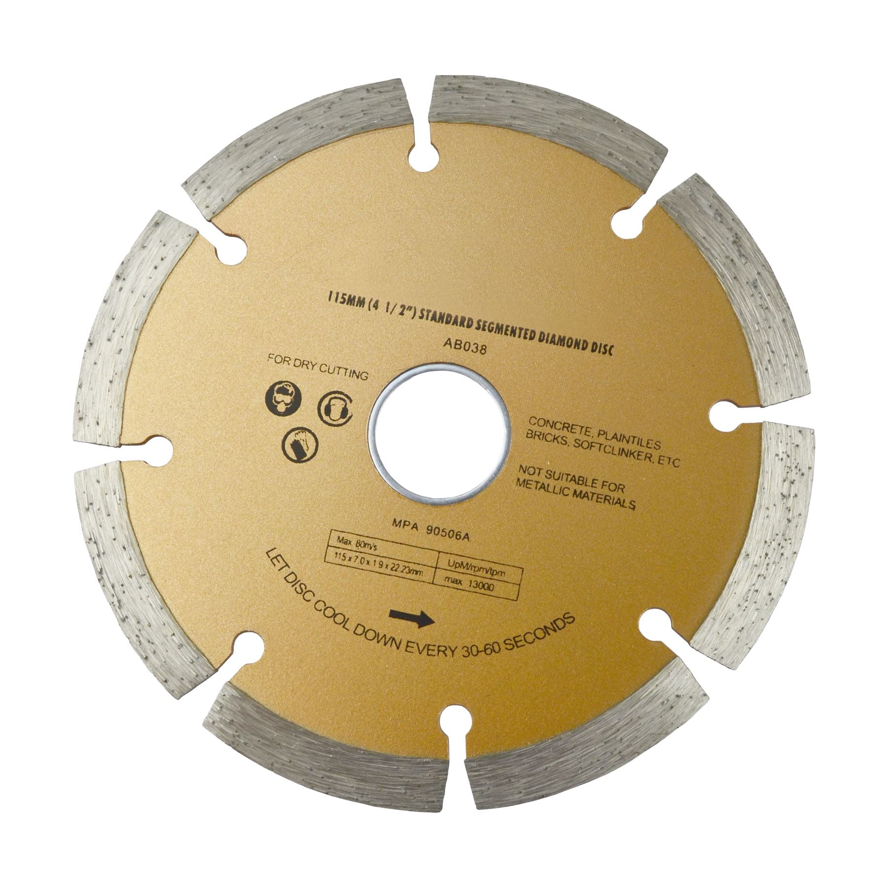 4-1/2" 115mm angle grinder diamond disc / disk cutting brick / stone ...