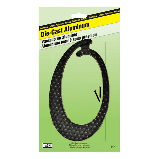 4-1/2" Black Aluminum Die Cast Number 0 Mounting Nails Included ...