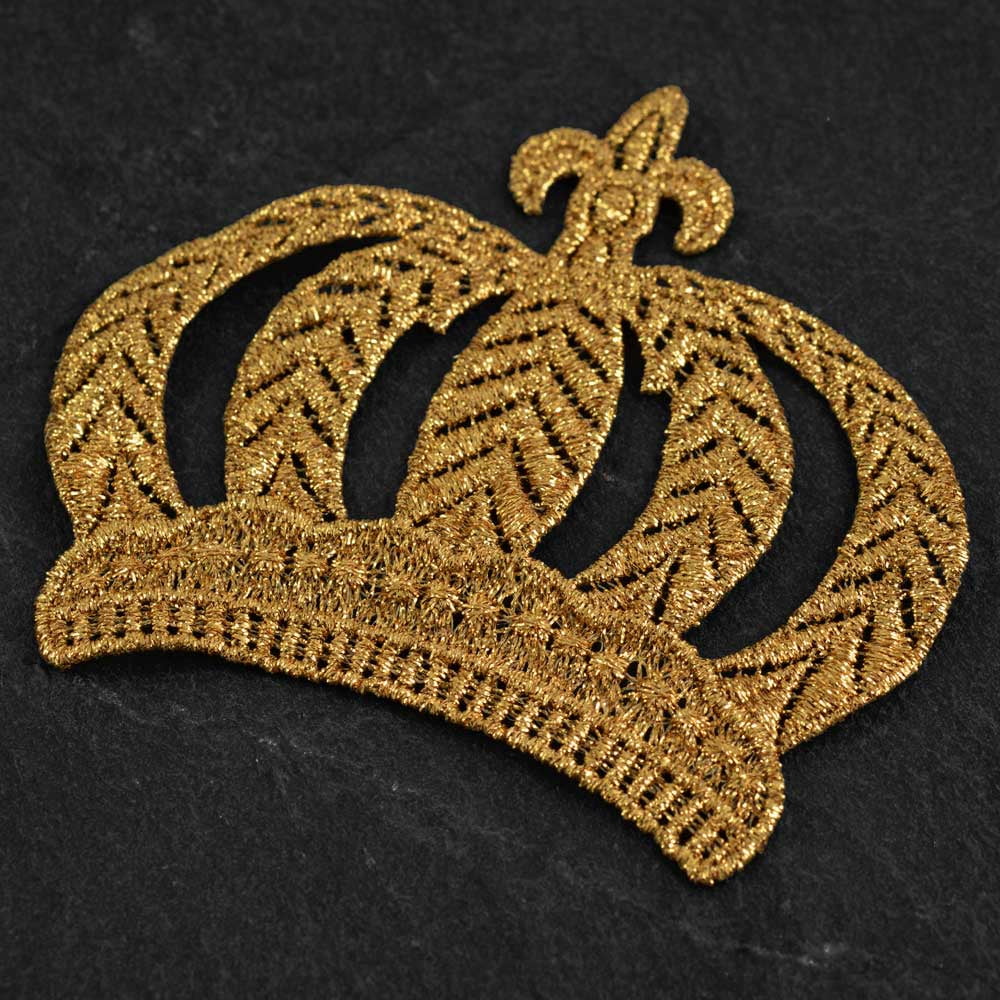 4-1/2" Metallic Gold Crown Applique Patch by pc, LP-Crown - Walmart ...