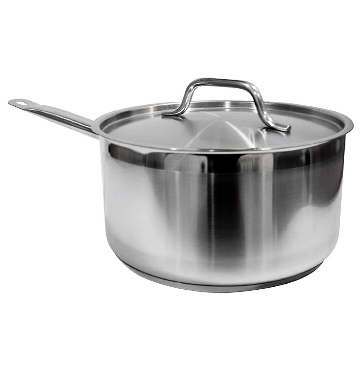 4 1/2 Qt Induction Ready Stainless Steel Sauce Pan w/Cover, Silver (SSP ...