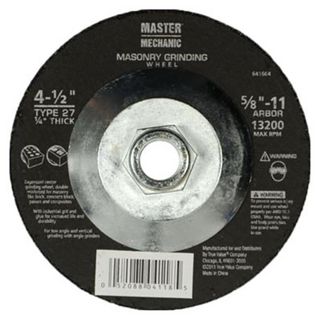 4-1/2" X 1/4" Masonry Wheel Master Mechanic Saw Blades 641664 ...