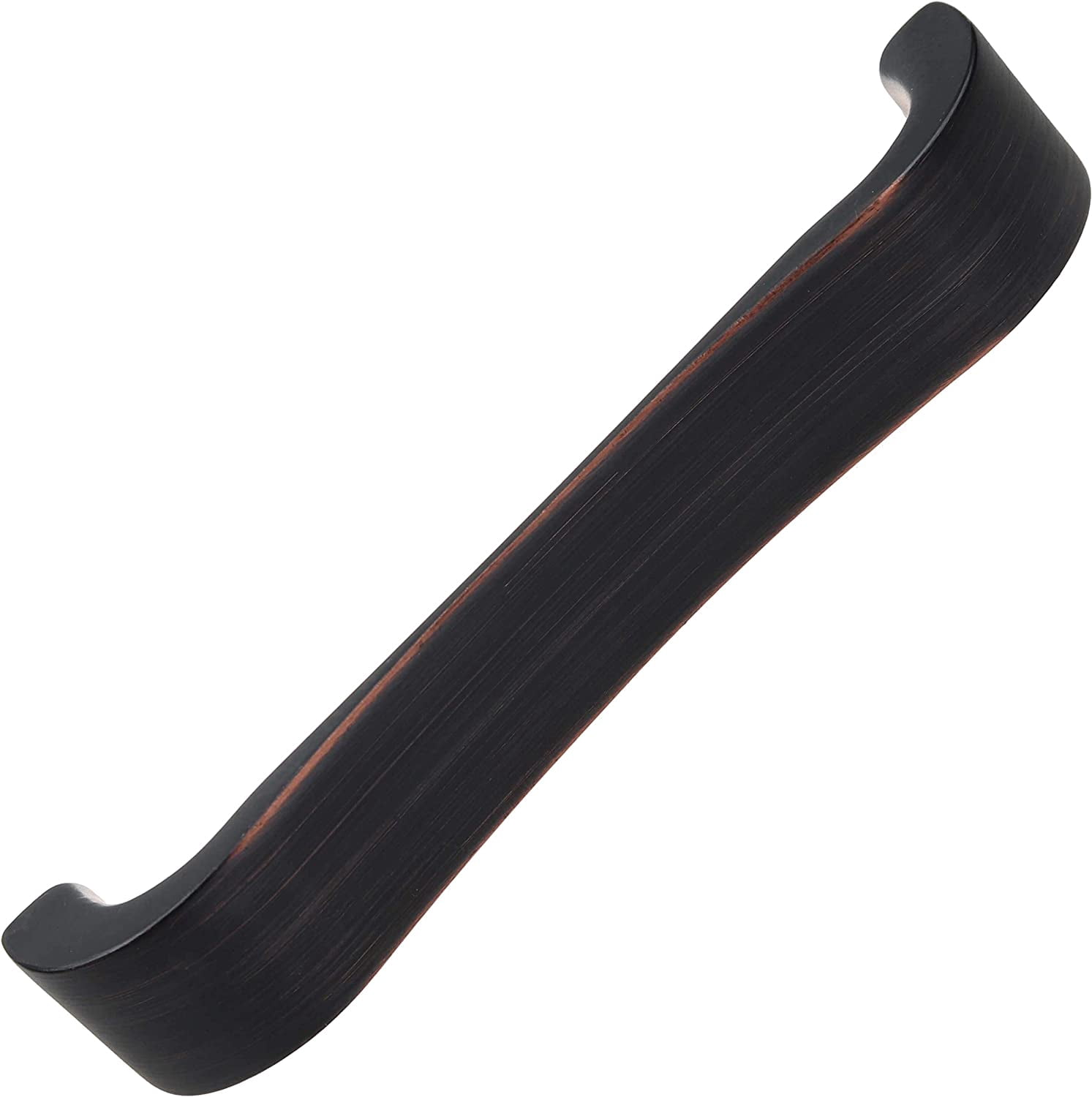 4-1/2 in. Center Smooth Curved Flat Cabinet Pull Handles, Oil Rubbed ...