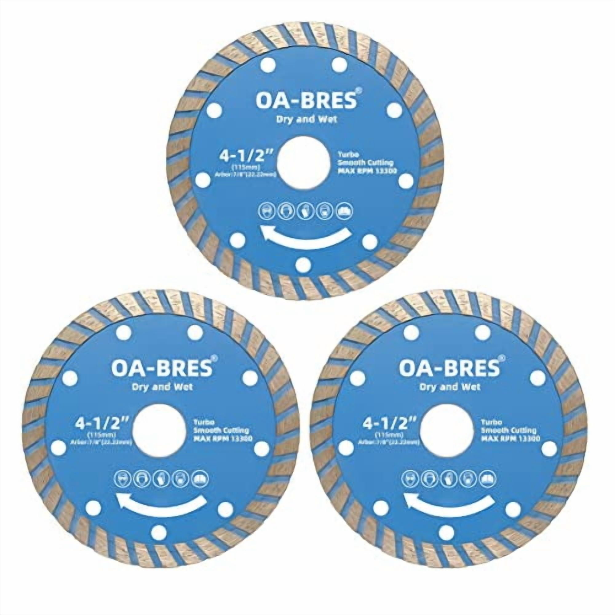 4-1/2 inch Diamond Blade, Turbo Diamond Cutting Wheel for Angle Grinder ...