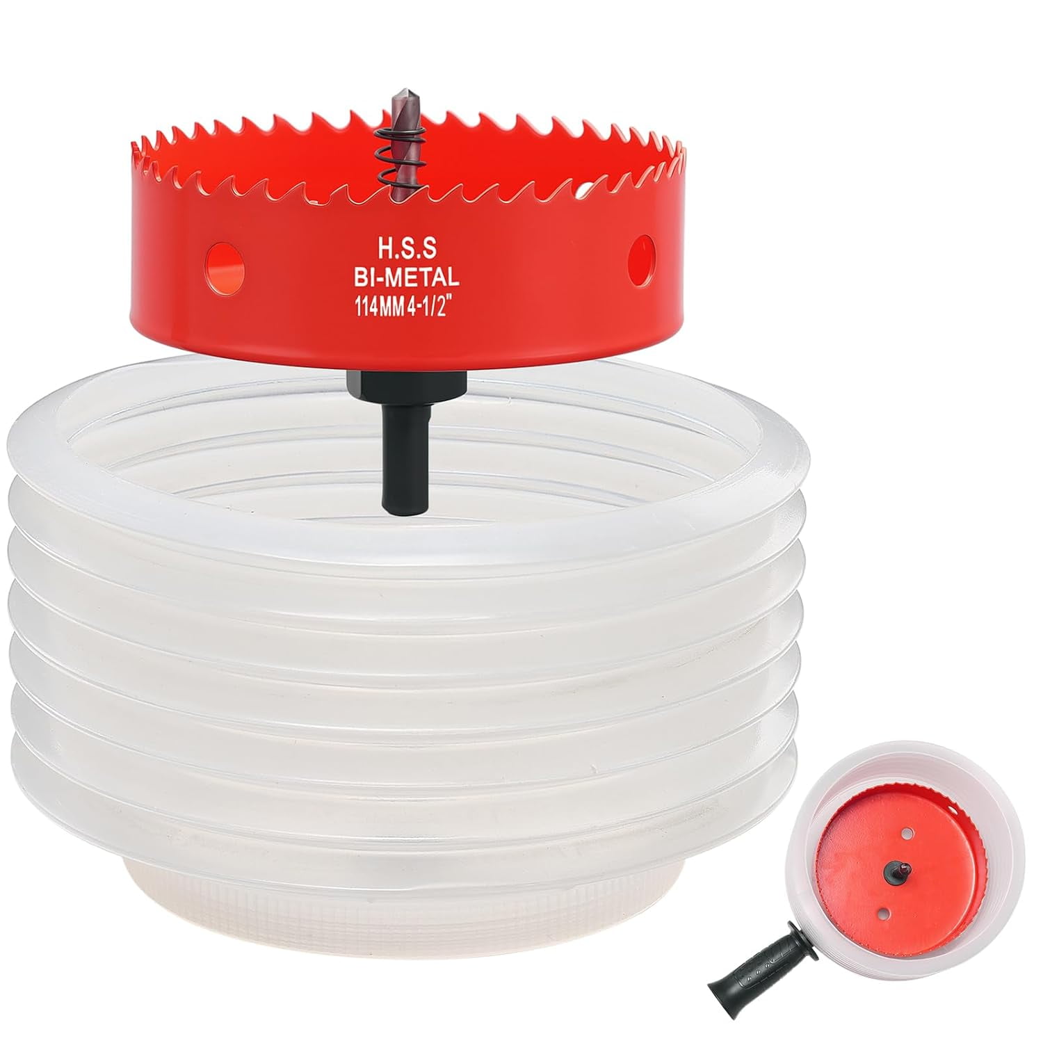 4-1/2 inch Hole Saw Dust Bowl, Drill Dust Cover Collector Scalable with ...