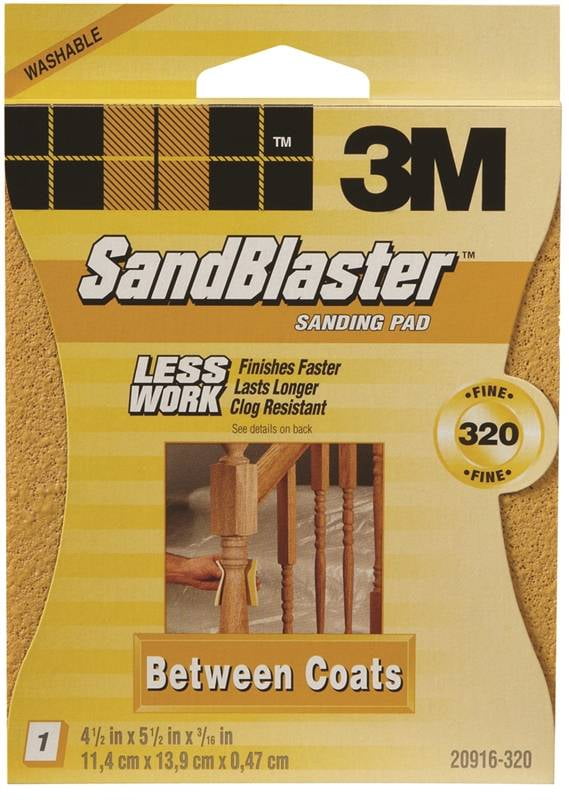4-1/2X5-1/2X3 320Grt Sand Spng 3M Sanding Sponge 20916-320 051111506851 ...