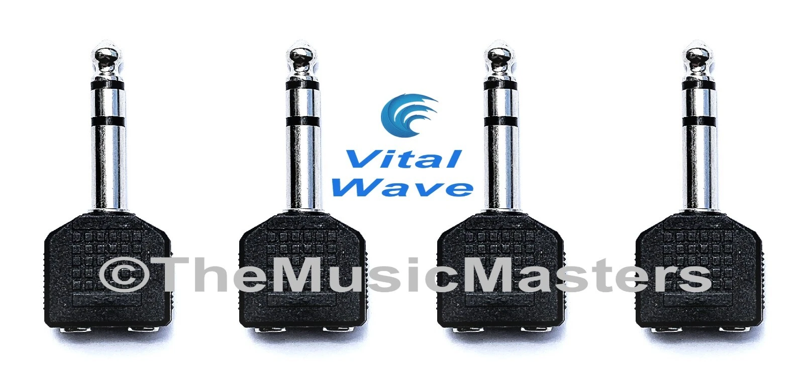 (4) 1/4" Plug (M) To Dual 1/8" Jacks (F) Stereo Headphone Splitter ...