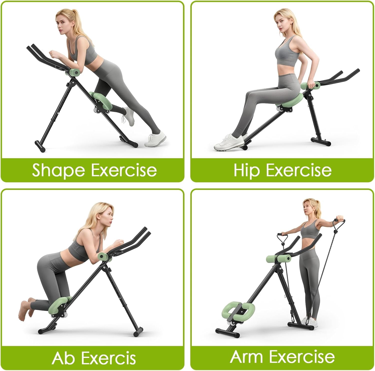 4 in 1 Ab Machine for Stomach Workout with LCD Monitor, Adjustable ...