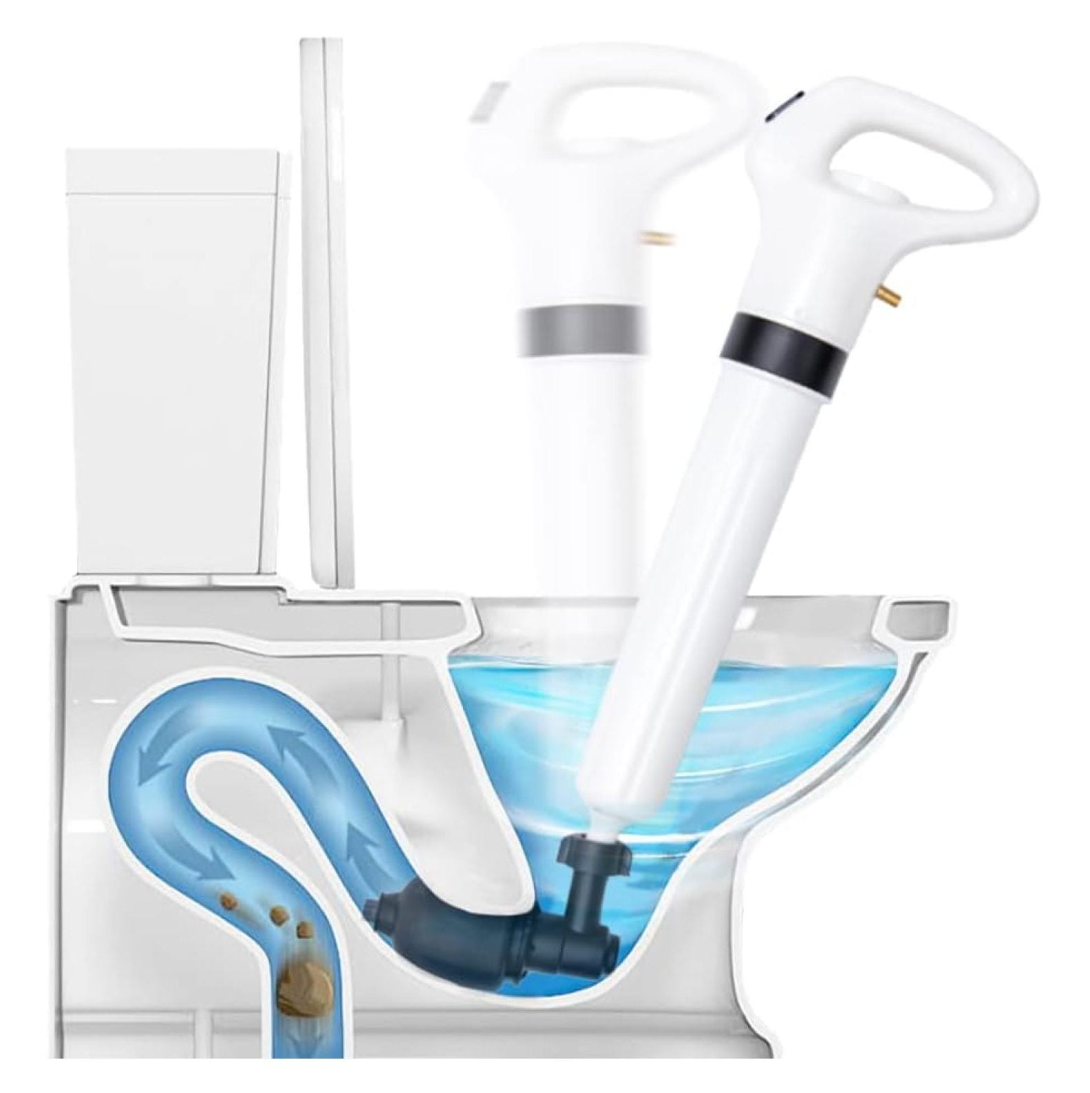 4 in 1 Air Plunger, High Pressure Powerful Plunger Unblocker Air Drain ...