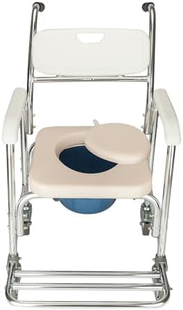 4 in 1 Aluminum Bedside Commode,300Lbs Commode Chair for Toilet with ...