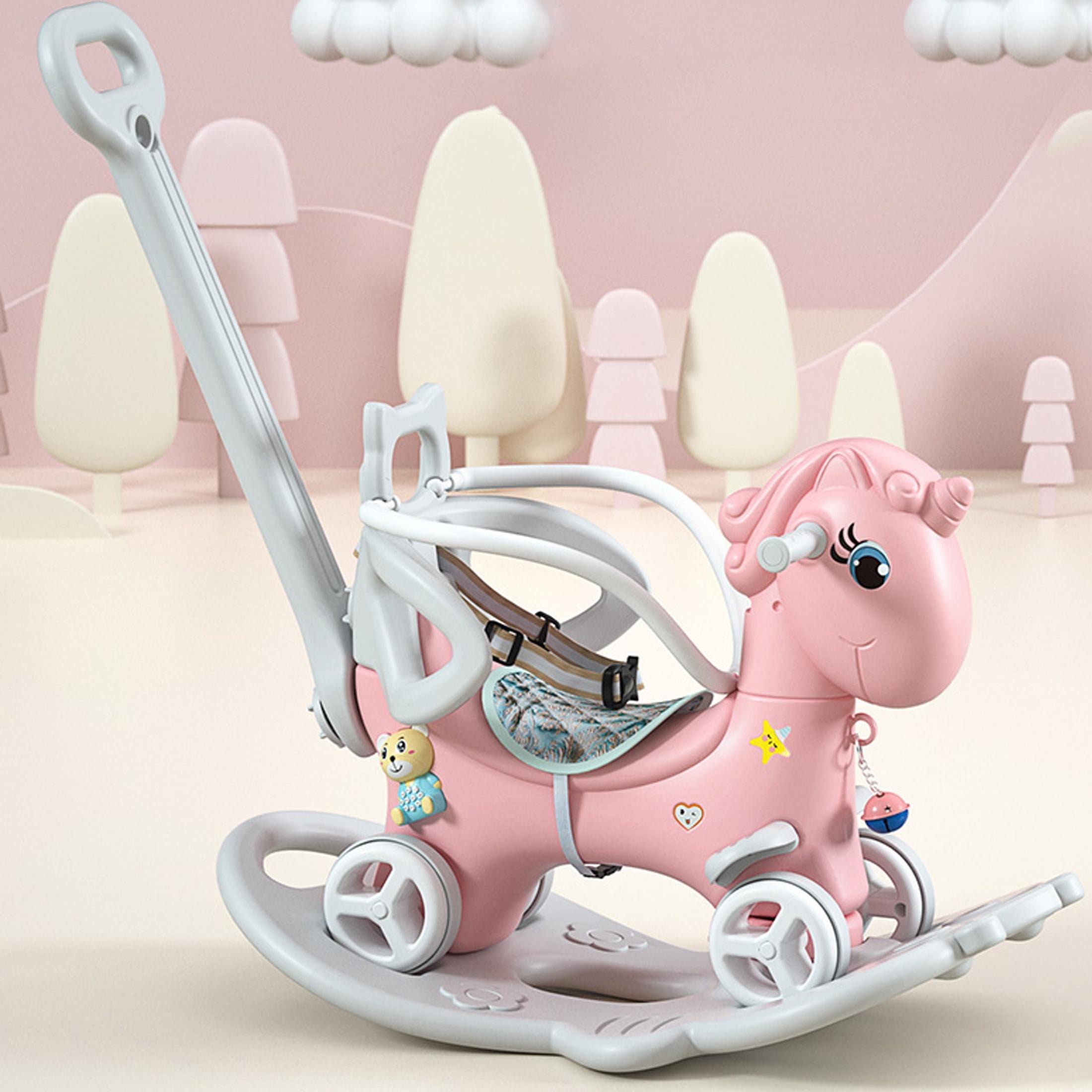 4 in 1 Baby Rocking Horse, Toddler Push Car Baby Rocking Toy for ...