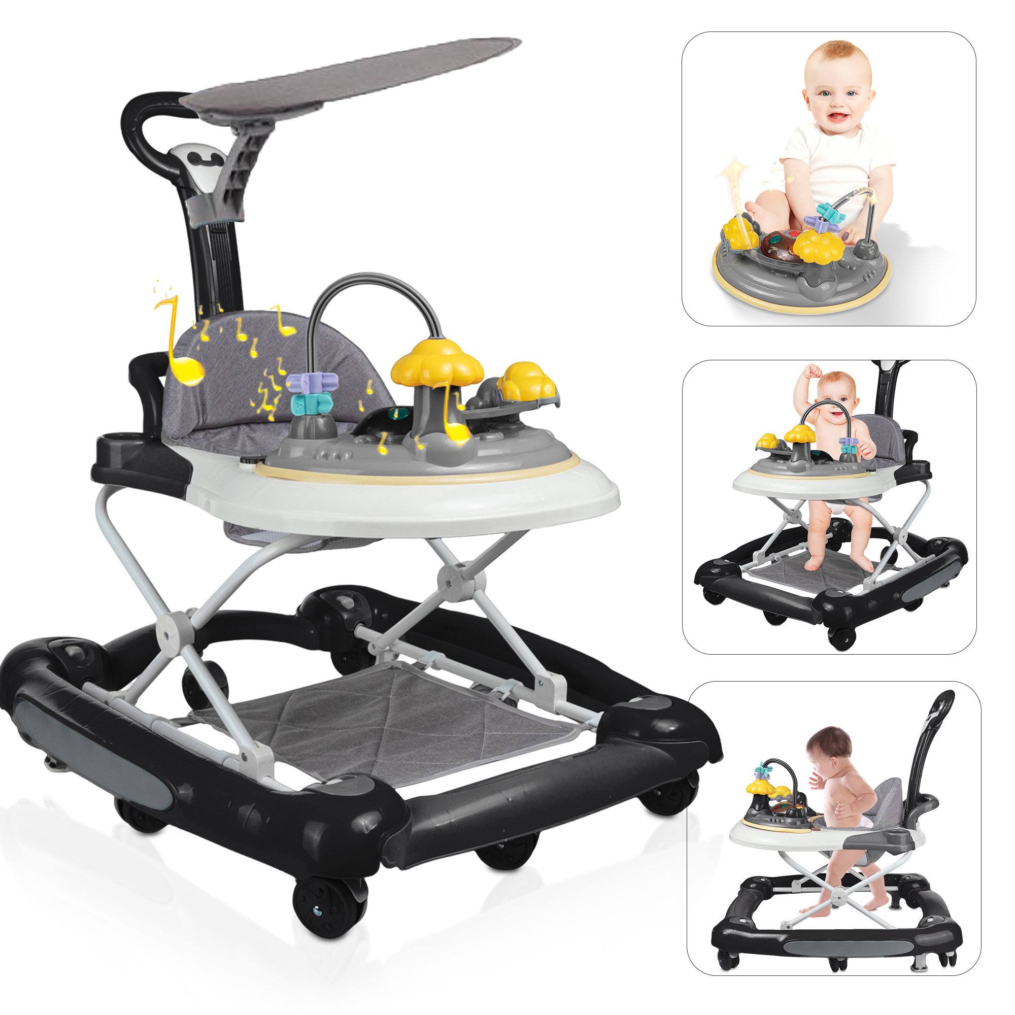 Disney Baby Music & Lights Walker with Activity Tray, Minnie Dotty ...