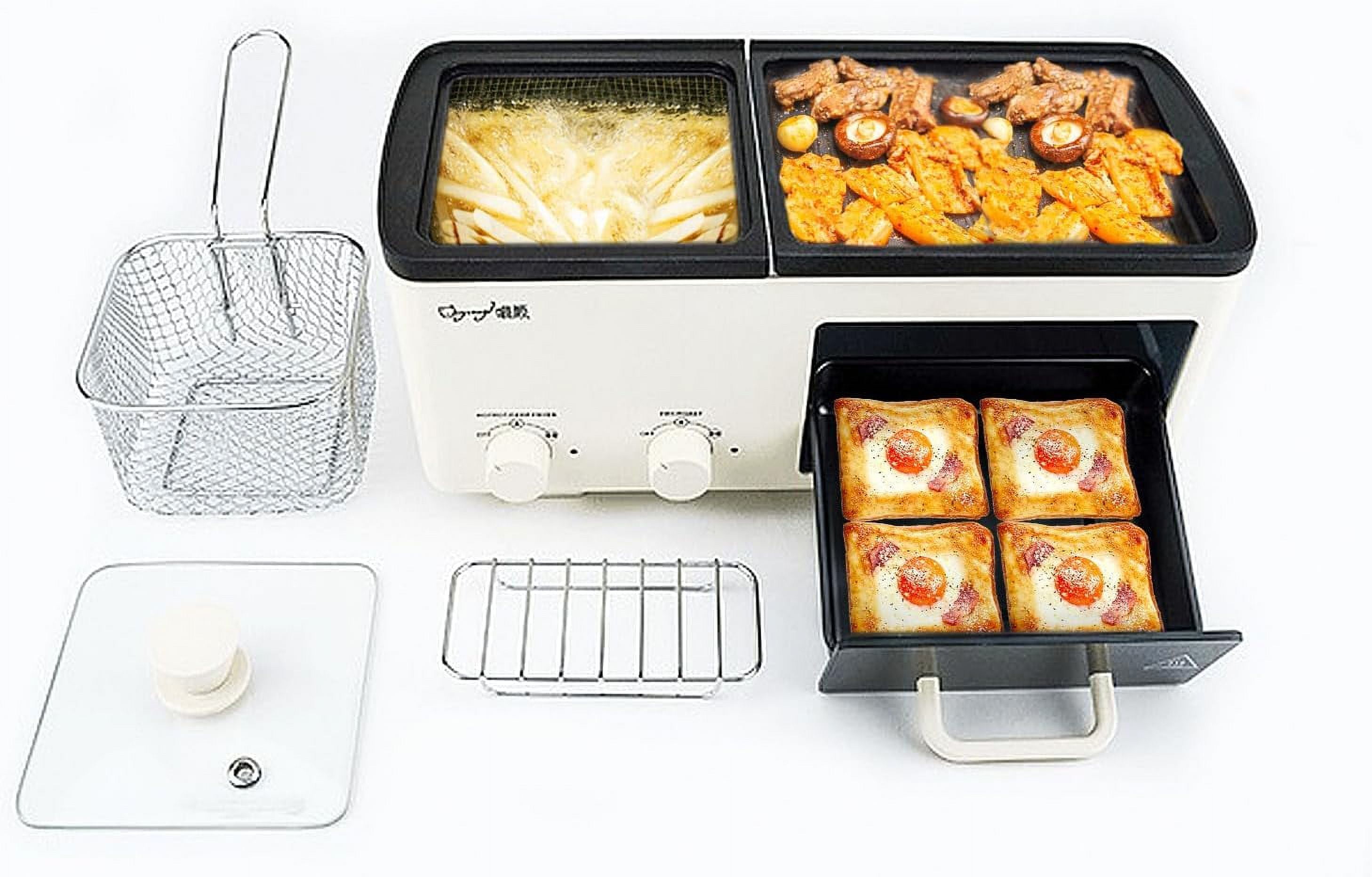 4 in 1 Breakfast Maker Station With Grill, Toast Drawer and Frying ...