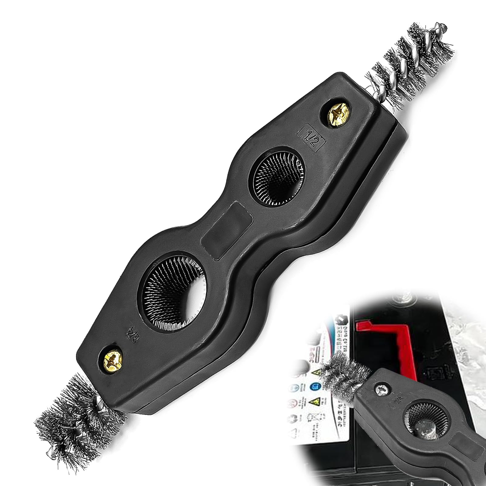 4 in 1 Car Battery Cleaning Brush,Anti-Corrosion Battery Terminals ...