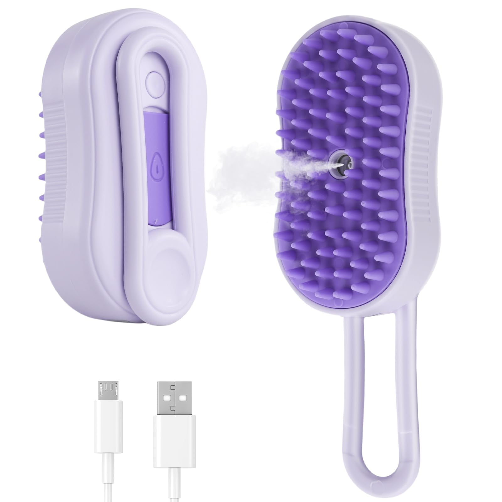4 in 1 Cat Steam Brush, Rechargeable Steam Brush for Cats and Dogs ...