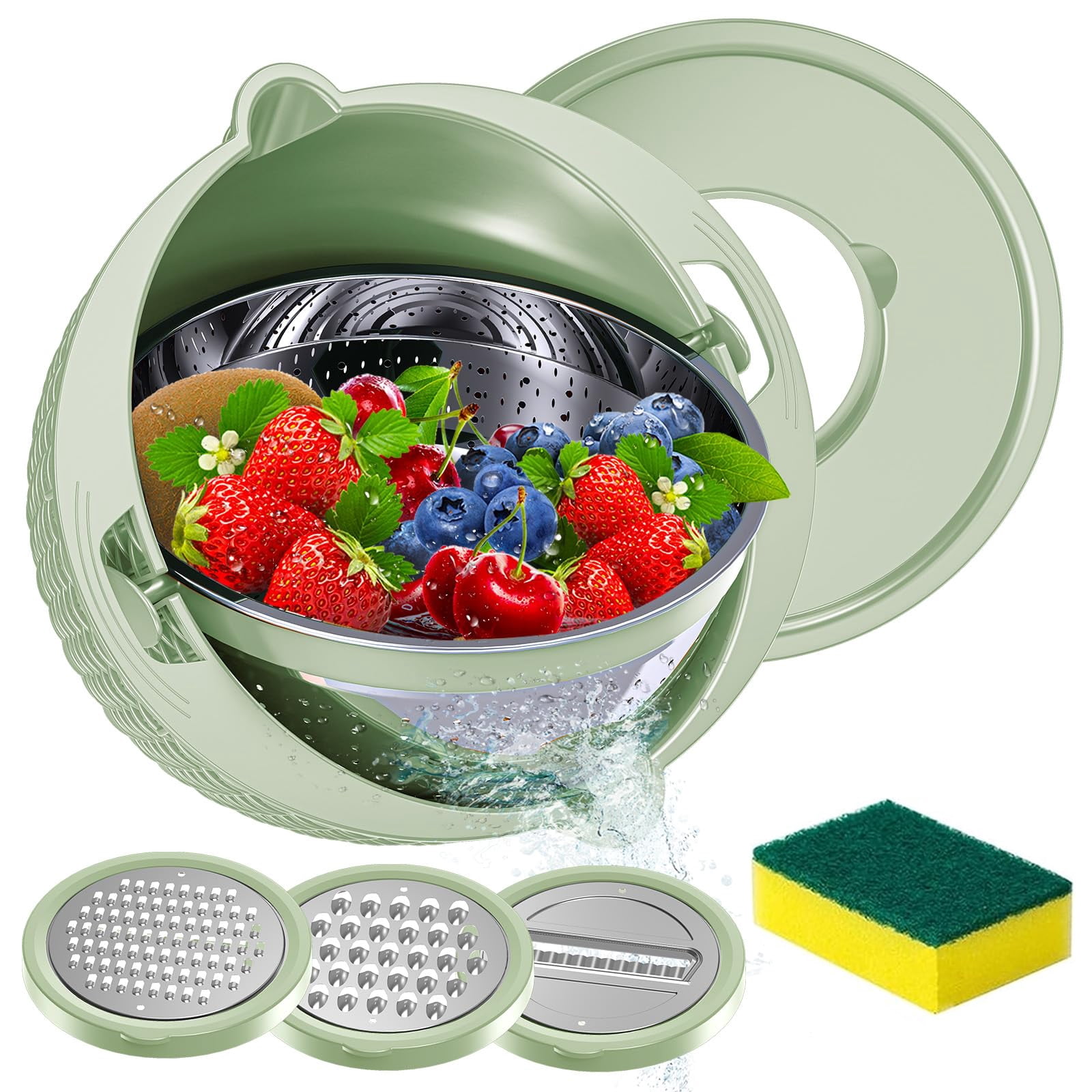 4-1 Colander with Mixing Bowl Set, 2024 New Food Strainers and ...