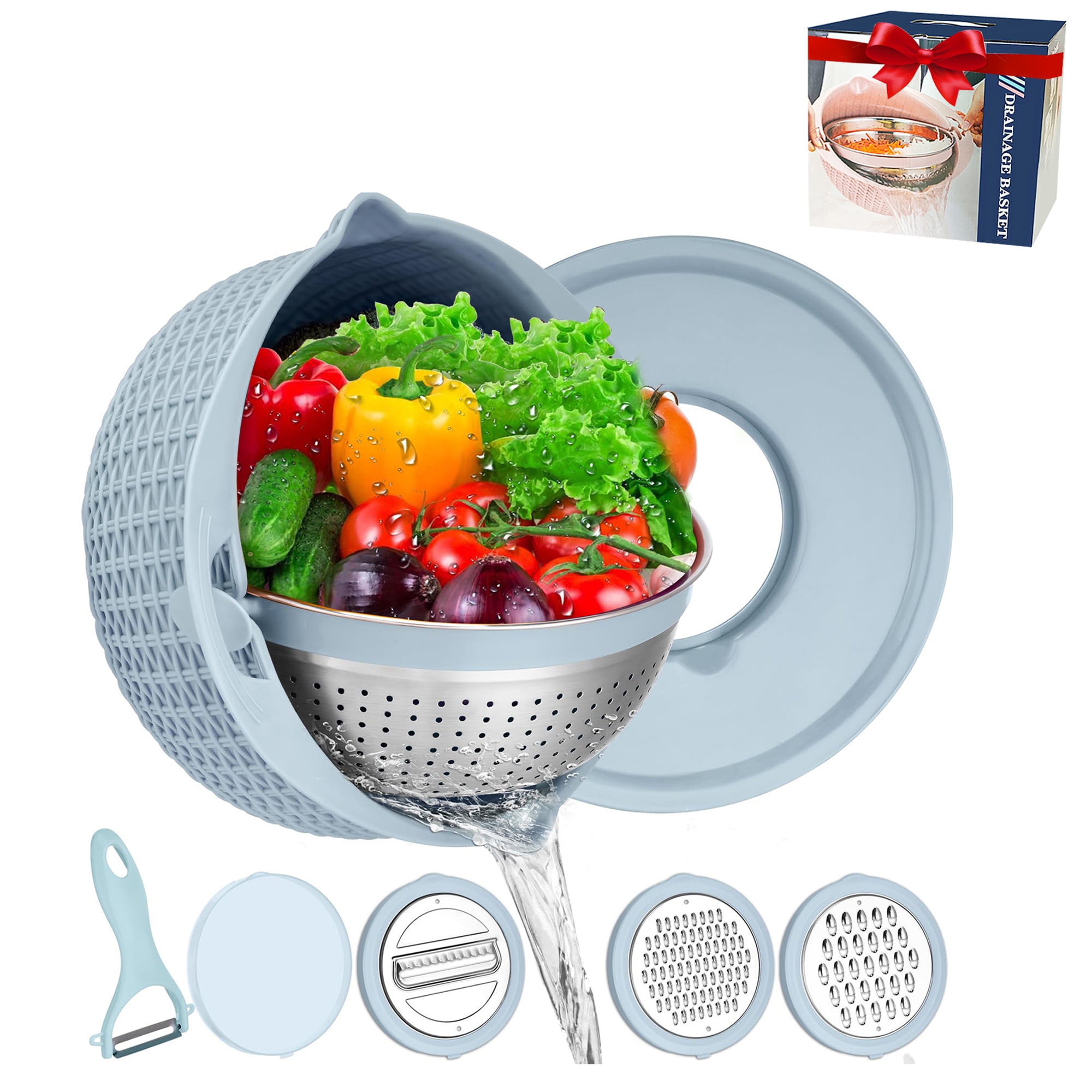 4-1 Colander with Mixing Bowl Set, 2024 New Food Strainers and ...