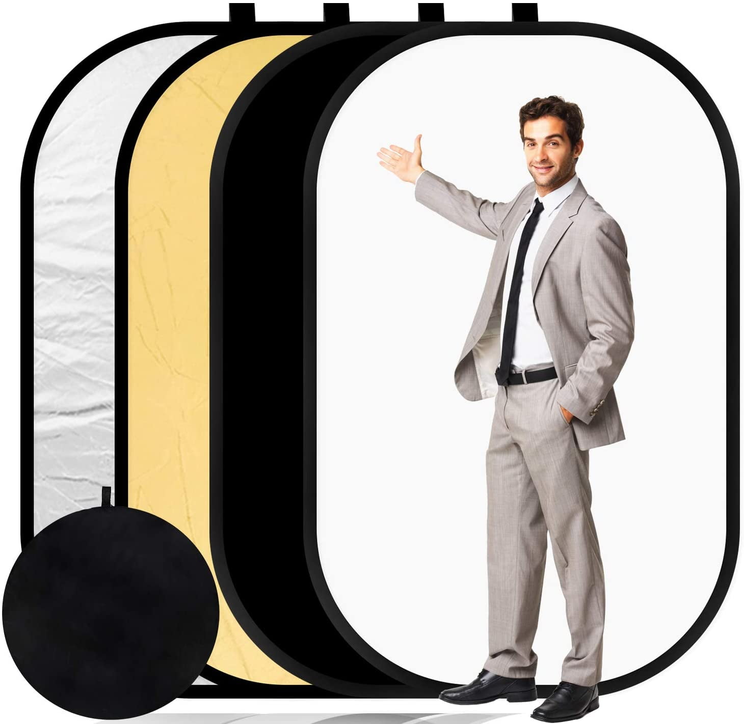 4 in 1 Collapsible Pop Up Backdrop Reflector Panel for Photographys 1 ...