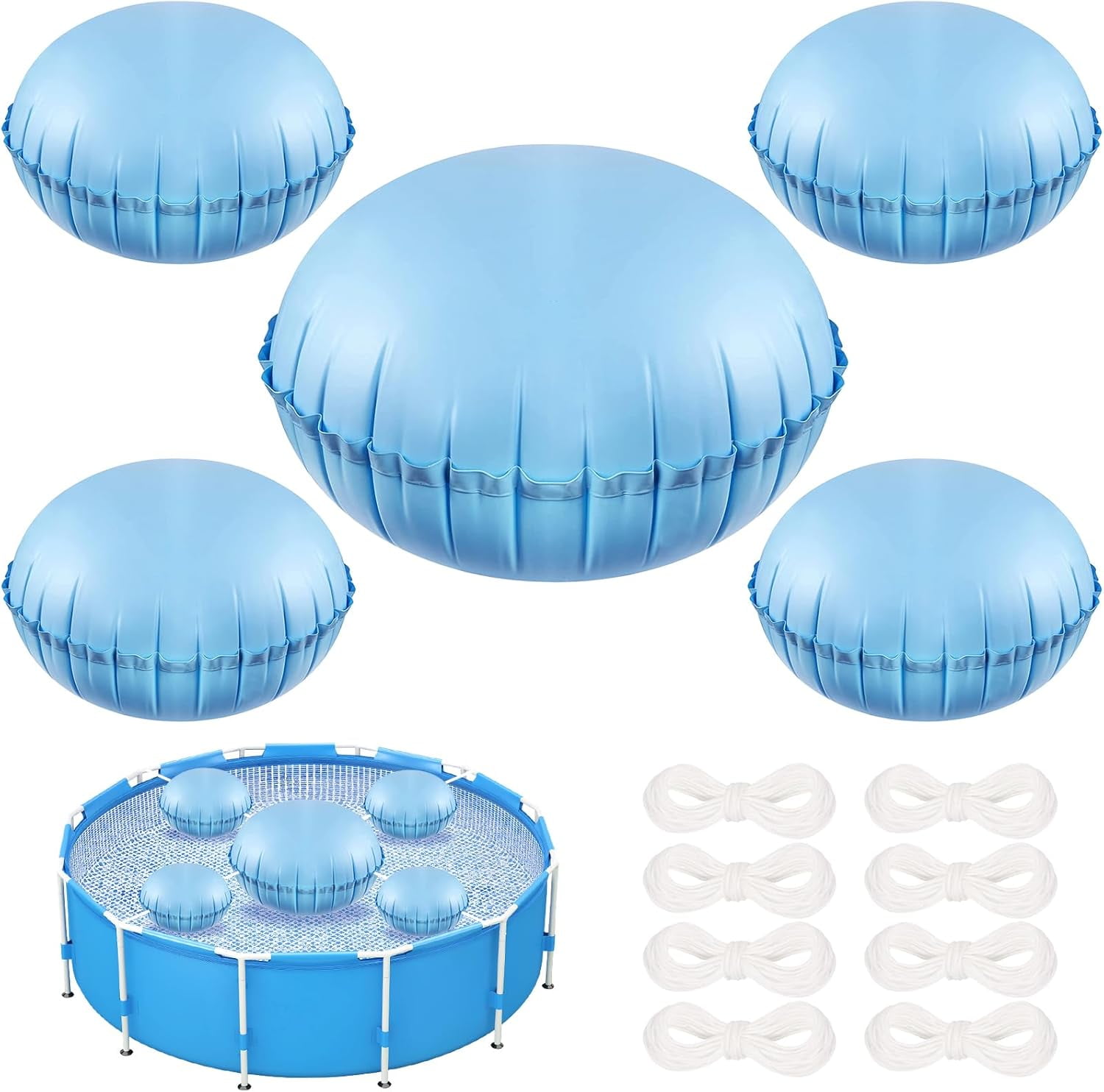 4+1 Combined Pool Pillows, Pool Air Pillow, Inflatable Pool Pillows for ...