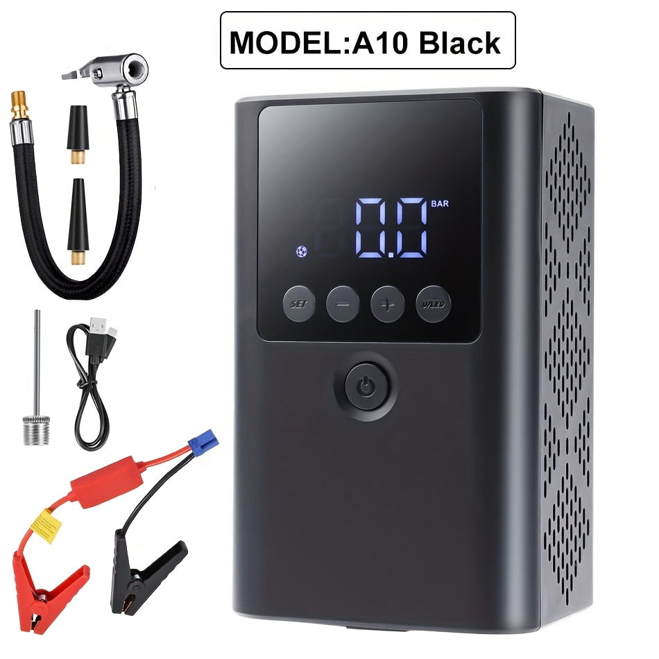 4 IN 1 Compact Vehicle Jump Starter Featuring , Battery Charger for Gas ...