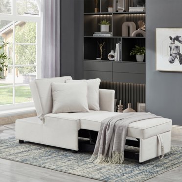 Convertible Sleeper Sofa Chair Bed, 3-in-1 Sleeper Chair Bed, Soft ...