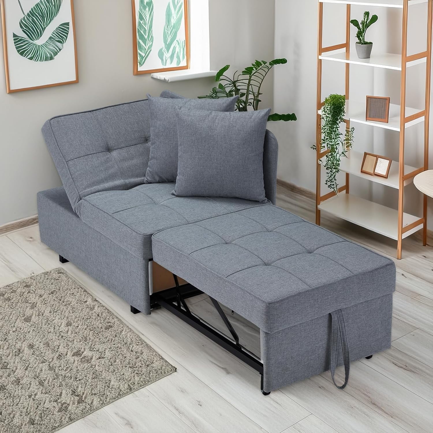 4-1 Convertible Sleeper Chair Bed, Sleeping Chairs for Adults, Sleeper ...