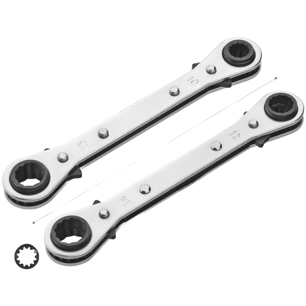 4 In 1 Double Head Ratchet Wrench Set Chrome Vanadium Steel Quick ...