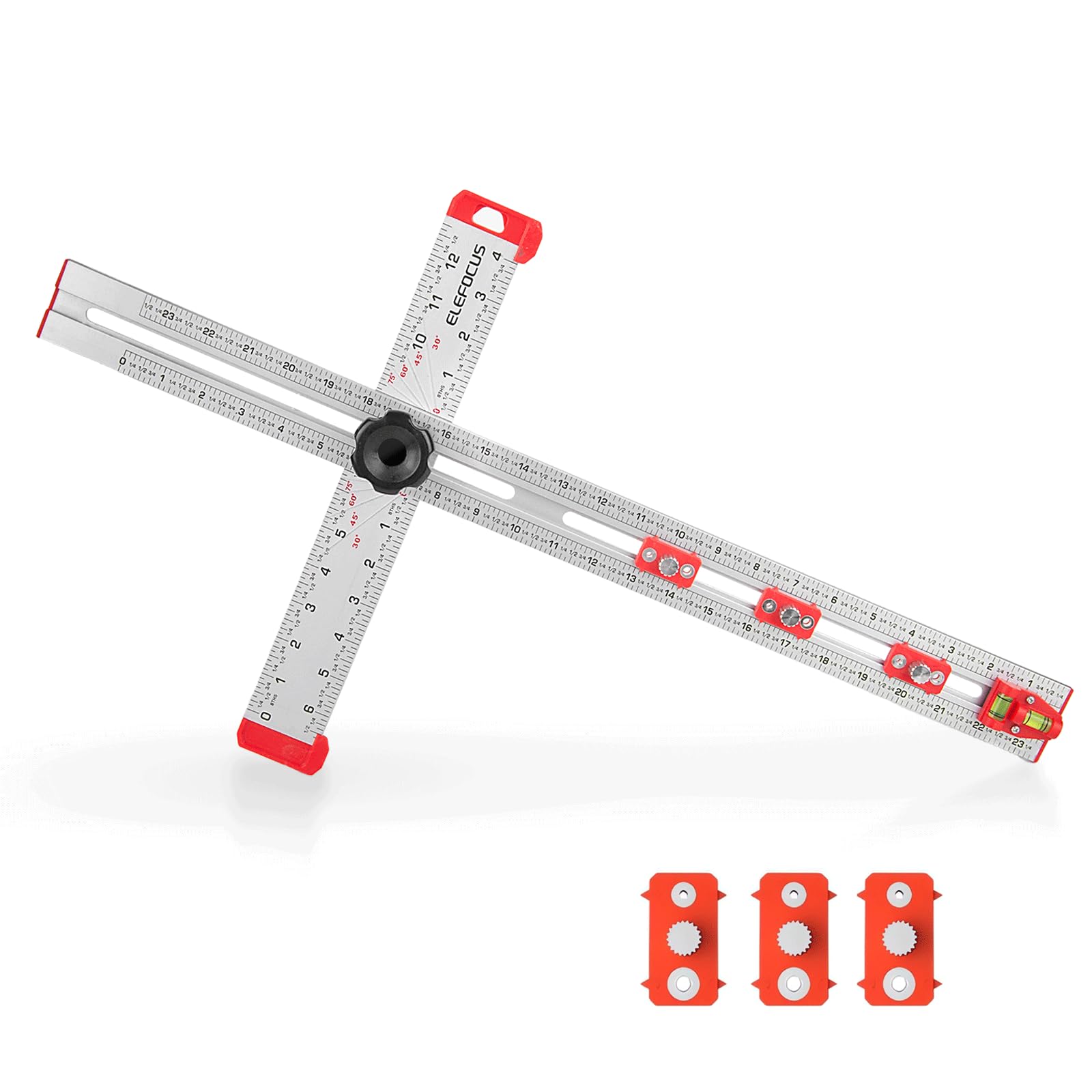 4 in 1 Drilling Positioning Ruler, 24 in T Square, Multi-Function T ...