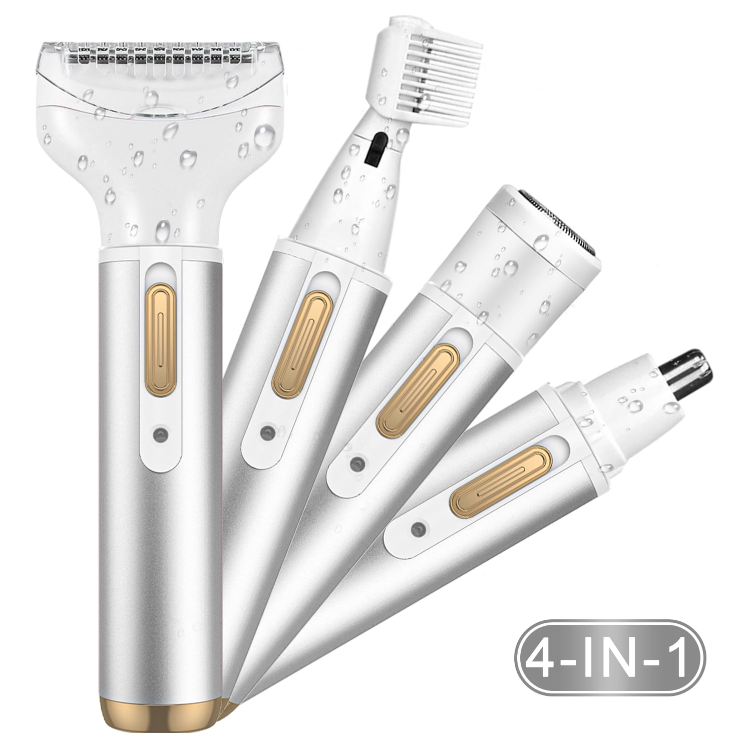 4 in 1 Electric Razor for Women Cordless Hair Removal Ladies Shaver ...