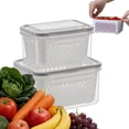 4 in 1 Food Storage Container, Household Transparent Plastic Food ...
