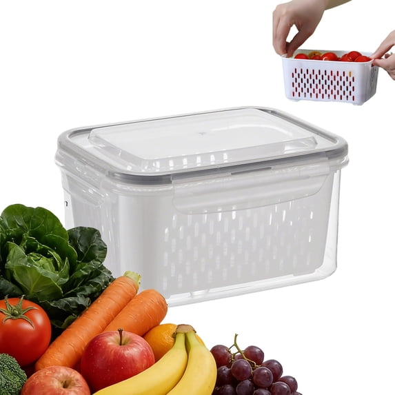 4 in 1 Food Storage Container, Household Transparent Plastic Food ...