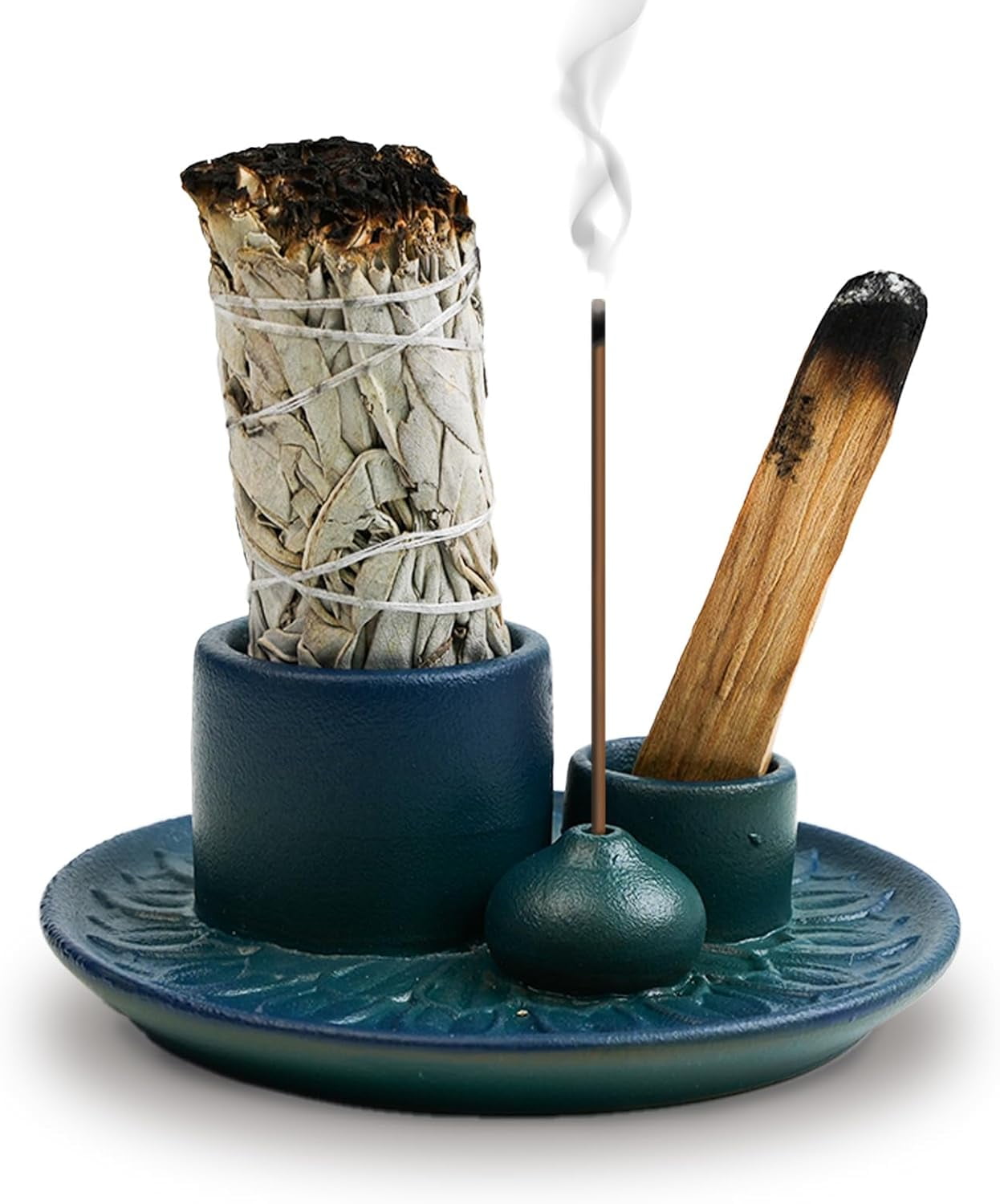 4 in 1 Incense Burner Holder,Sage Holder for Burning,Palo Santo Holder ...