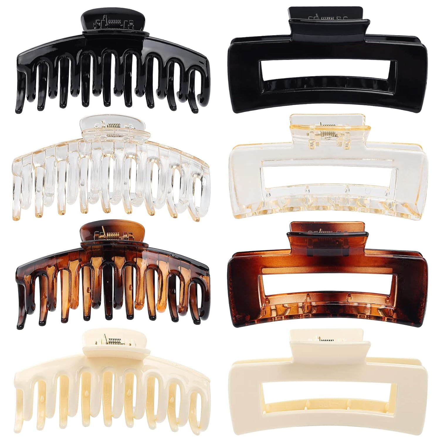 4.1 Inch Large Hair Claw Clips 8 Pcs Big Hair Clips for Thick Hair ...