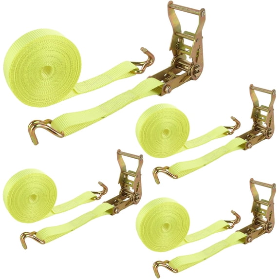 4 1 Inch Ratchet Straps 20ft Tie Down Straps Ratchet with Double J Hook ...