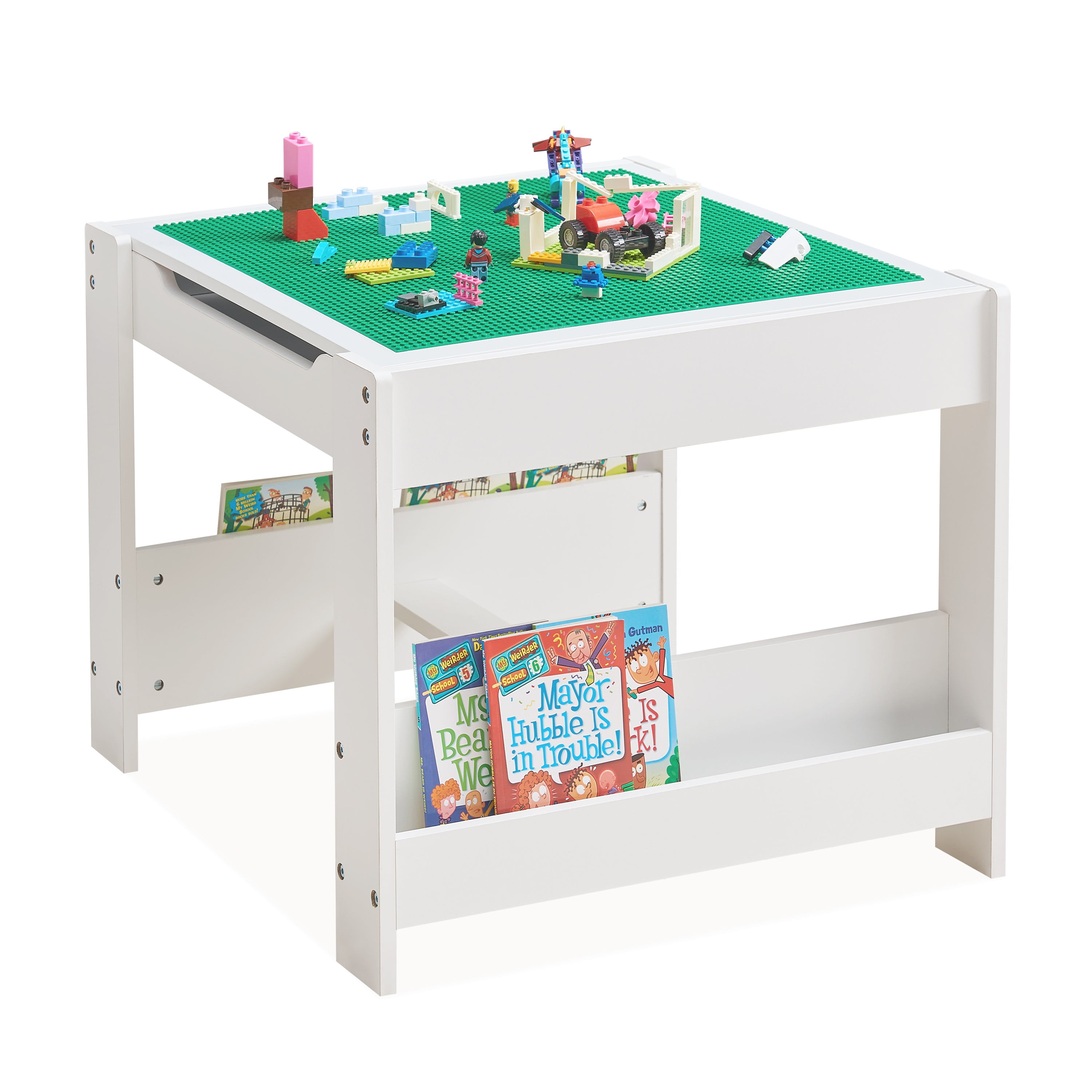 Toymate Wooden Activity Table for Toddlers, Drawing, Reading, Crafts ...